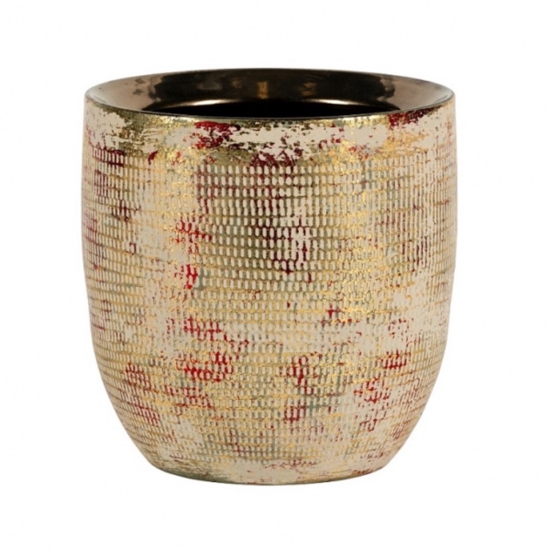 KERAAMILINE POTT MIRANO D16,5 H16CM KULDNE - Espak E-pood