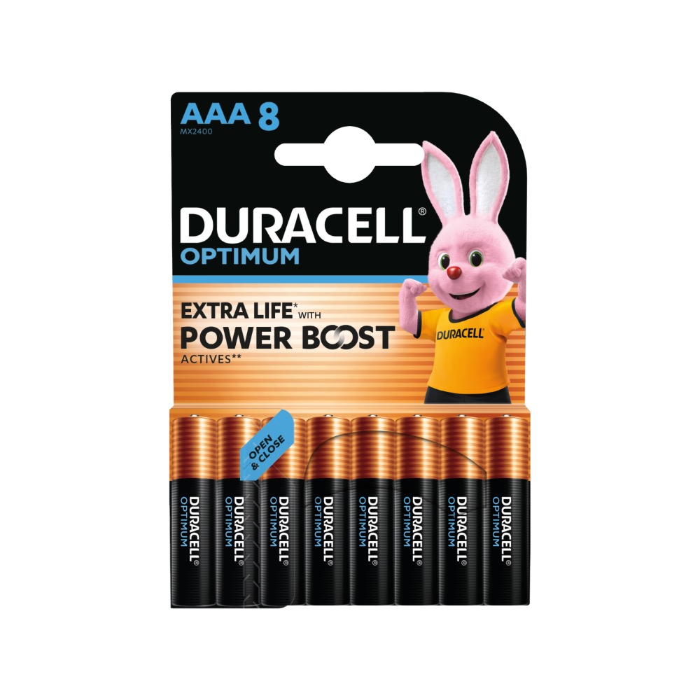 PATAREI DURACELL OPTIMUM AAA 8TK/PK - Espak E-pood